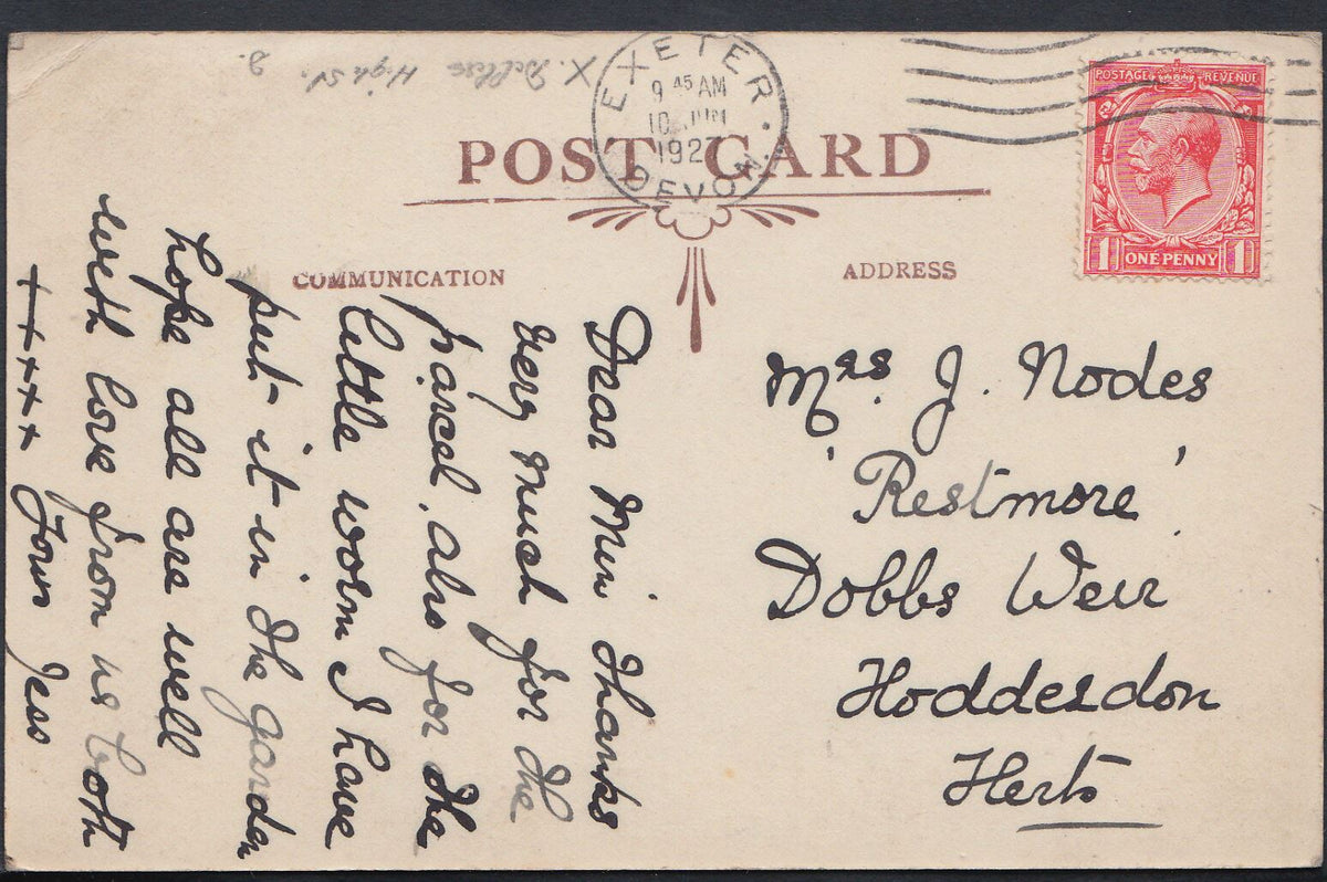 Devon Postcard - High Street and Guildhall, Exeter DR5 | Mo’s Postcards