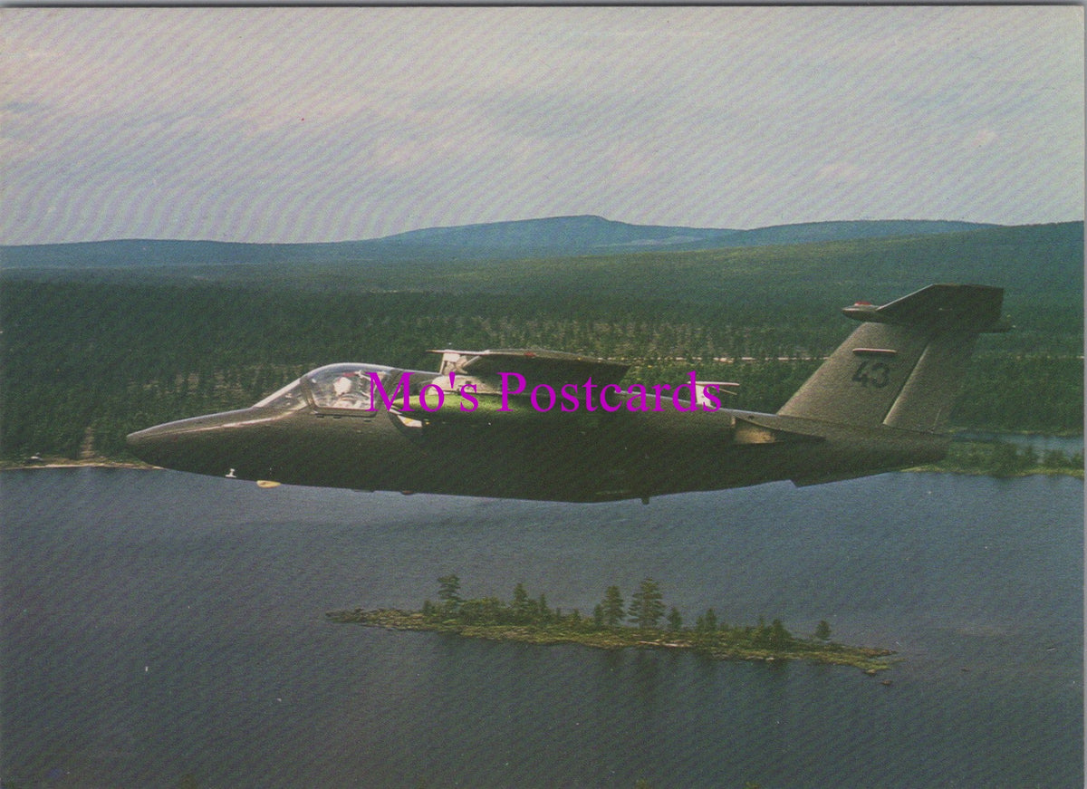Military Aviation Postcard - Saab 105, Swedish Trainer Aircraft SW16029 ...