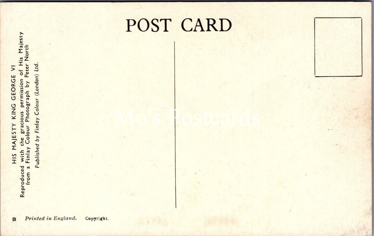 Royalty Postcard - His Majesty King George VI - SW15884 | Mo’s Postcards