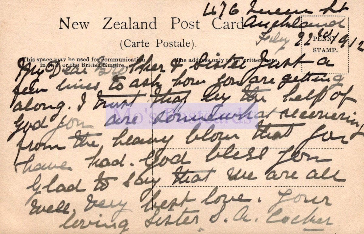 New Zealand Postcard - Grammar School, Auckland SW20115 | Mo’s Postcards