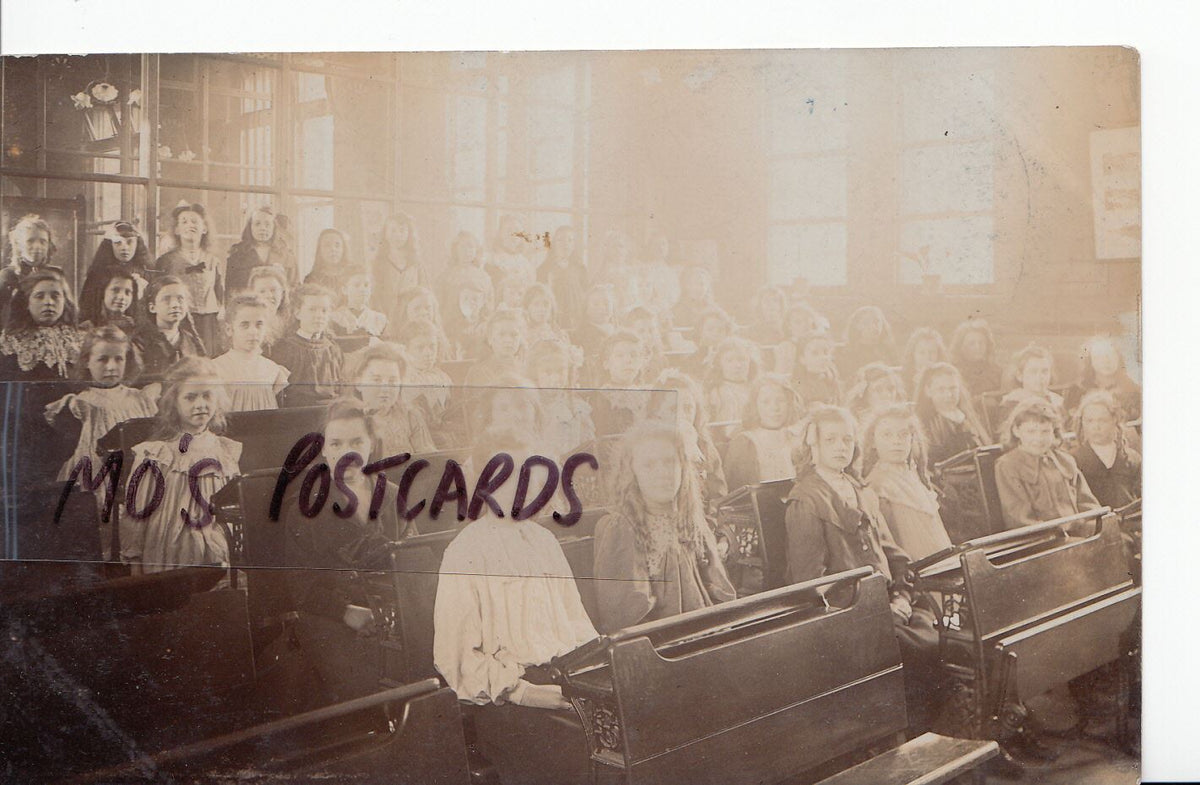 Lancashire Postcard - Rock Ferry School - Children in Classroom A5091 ...