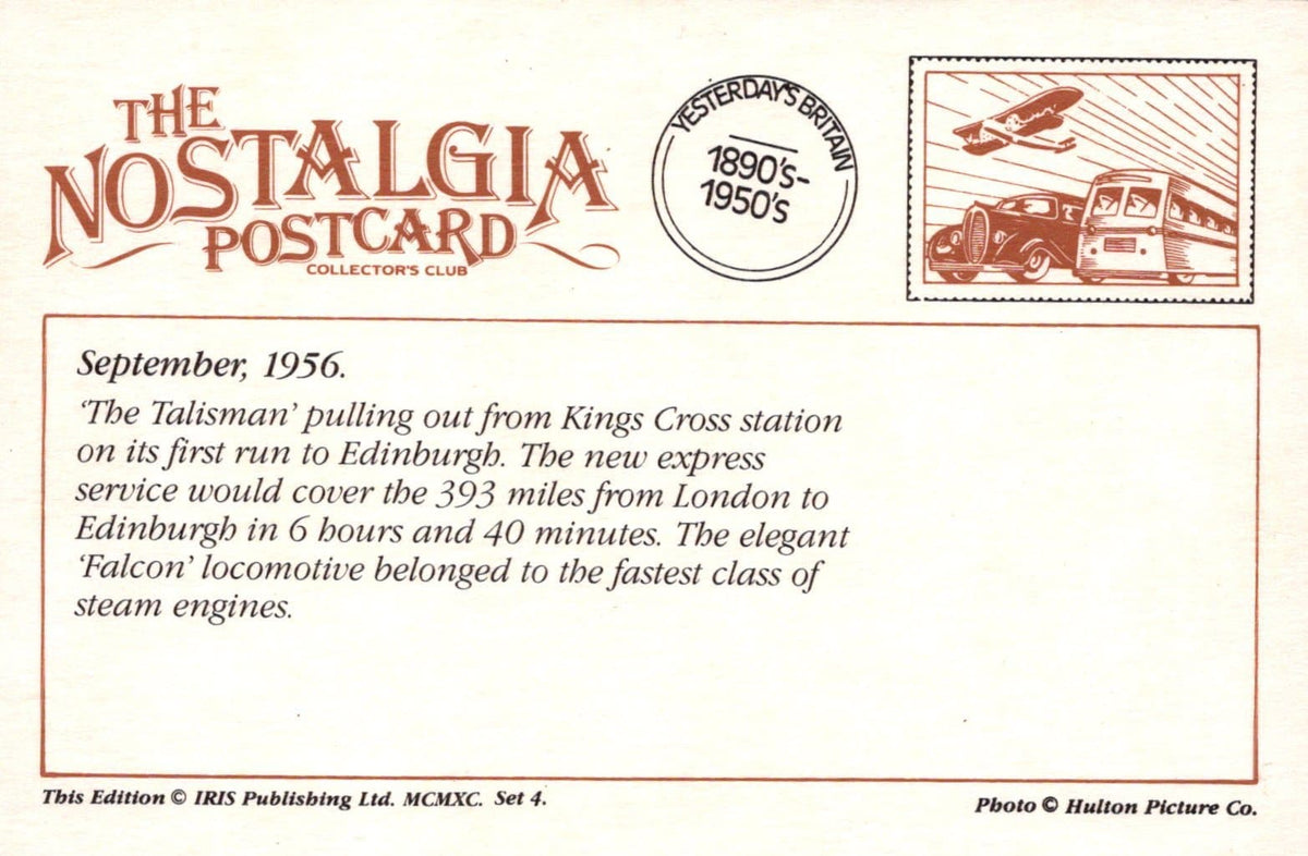 Nostalgia Postcard - Railways - 'The Talisman' Pulling Out of Kings ...