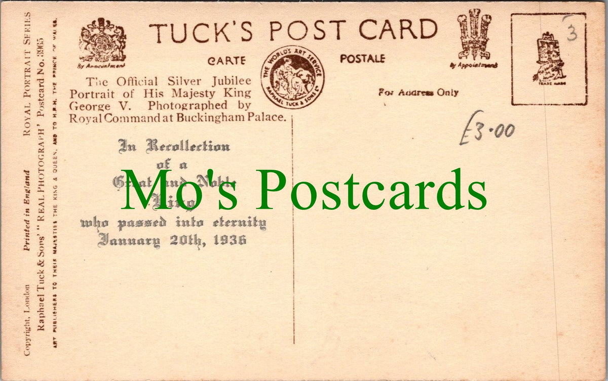 Royalty Postcard - His Majesty The King - King George V - SW8174 | Mo’s ...